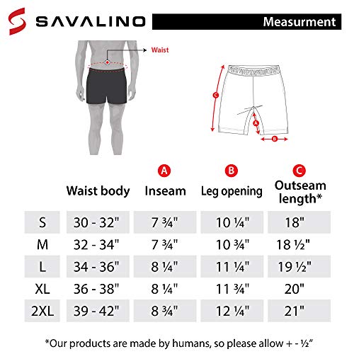 SAVALINO Sport Clothes Men's Tennis Shorts Material Wicks Sweat & Dries Fast S White