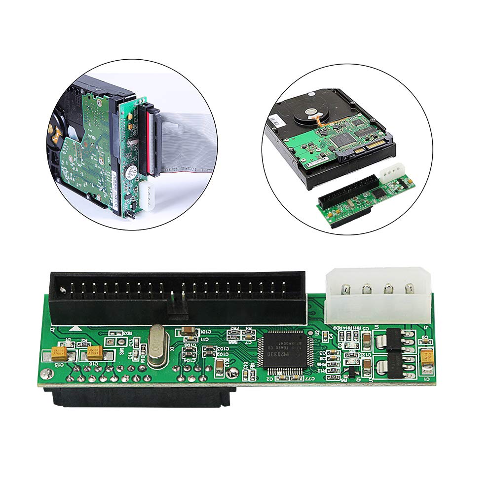 SinLoon SATA Female to 40 pin Male 3.5 inch IDE Adapter for PC and Mac Computer to SATA Hard Drive Interface Adapter(SATA F/3.5 M Big)