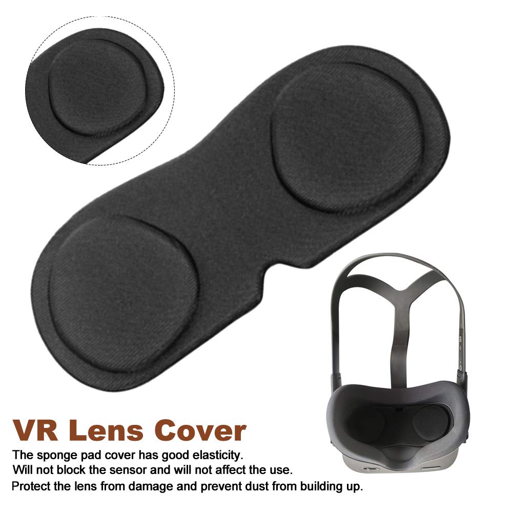 VR Protect Lens Cover for Oculus Quest 2, Lightweight Protective Cap Washable Sleeve VR Headset Accessories