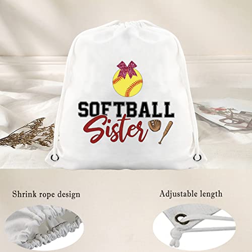 WCGXKO Softball Gift Softball Sister Backpack Softball Team Gift Girls Softball Enthusiasts Softball-Themed Gifts (Softball Backpack)