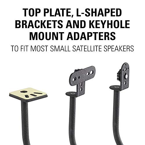 SANUS Adjustable Speaker Stands & Super Slim HDMI Cable Bundle