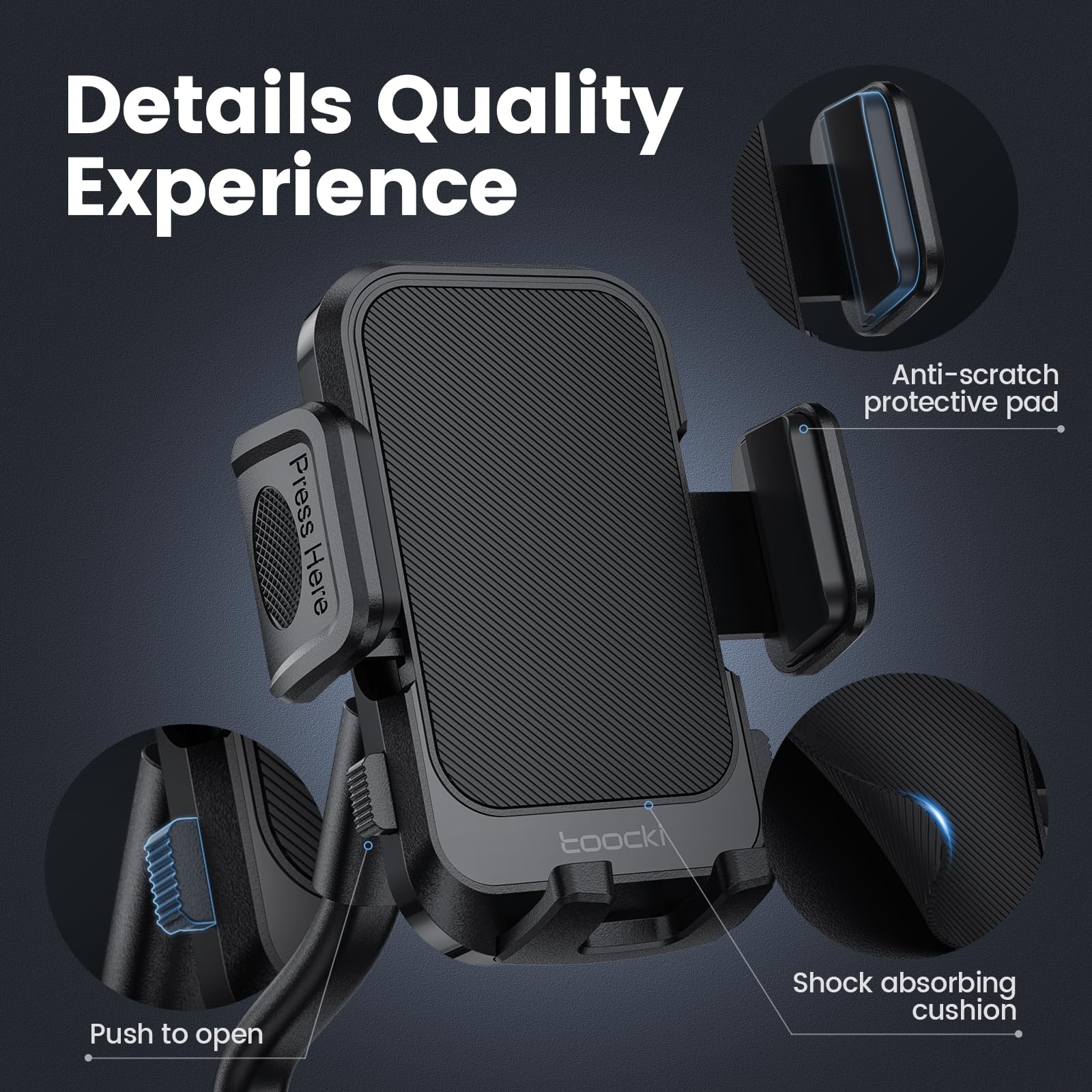 toocki Cup Holder Phone Mount for Car, Universal 360° Adjustable Gooseneck Cell Phone Cup Holder Expander for Medium-Sized Vehicles Truck Compatible with iPhone Samsung & All Smartphones
