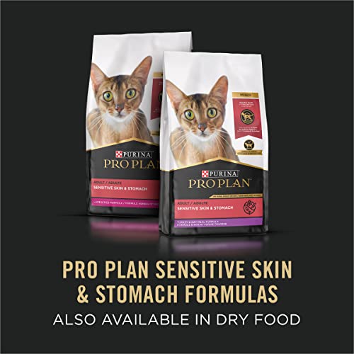 Purina Pro Plan Sensitive Skin and Stomach Wet Cat Food, Sensitive Skin and Stomach Duck Entree - (Pack of 24) 3 oz. Pull-Top Cans