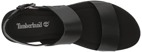 Timberland Women's Chicago Riverside Backstrap Sandal, Black Full-Grain, 8