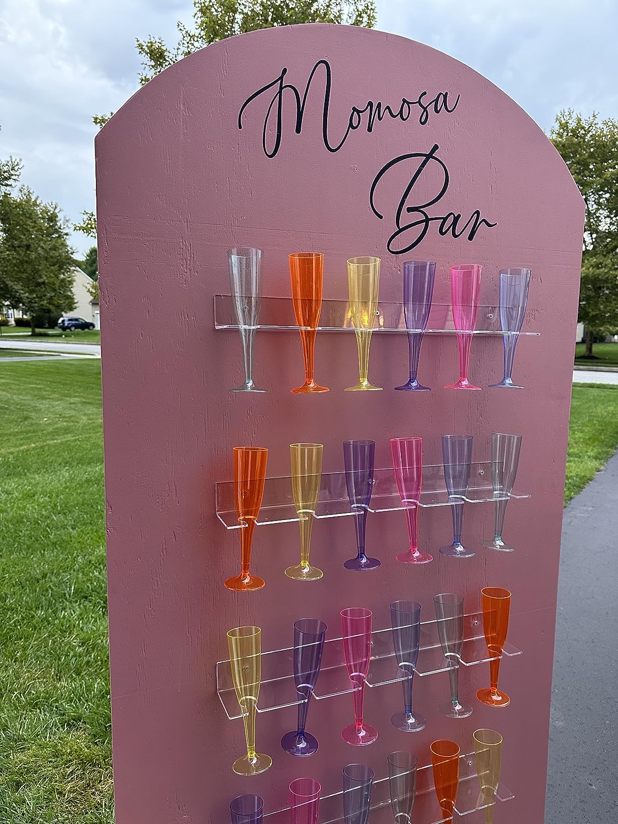 WANLIAN Wine glass holder, wall-mounted acrylic wine glass holder, tableware under the cabinet, wine glass holder and Glasses storage rack, kitchen cabinet storage rack(Transparent 6-hole set of 2)