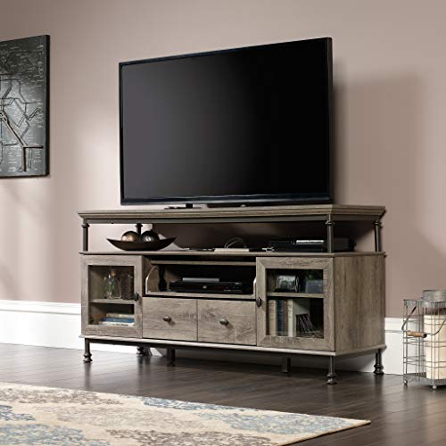 Sauder Canal Street Entertainment Credenza, For TV's up to 60", Northern Oak Finish