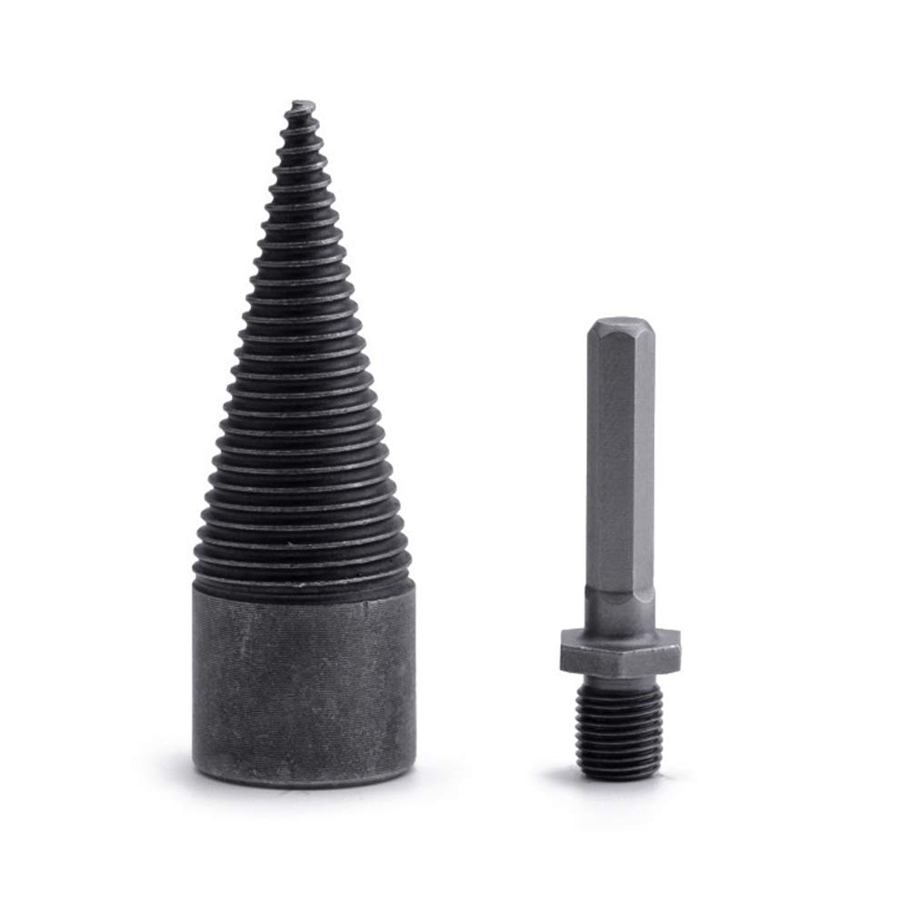 sportuli Firewood Drill Bit Wood Splitter - Hex Shank Log Breaker Reamer Woodworking Tools for Electric Drill Machine 32mm