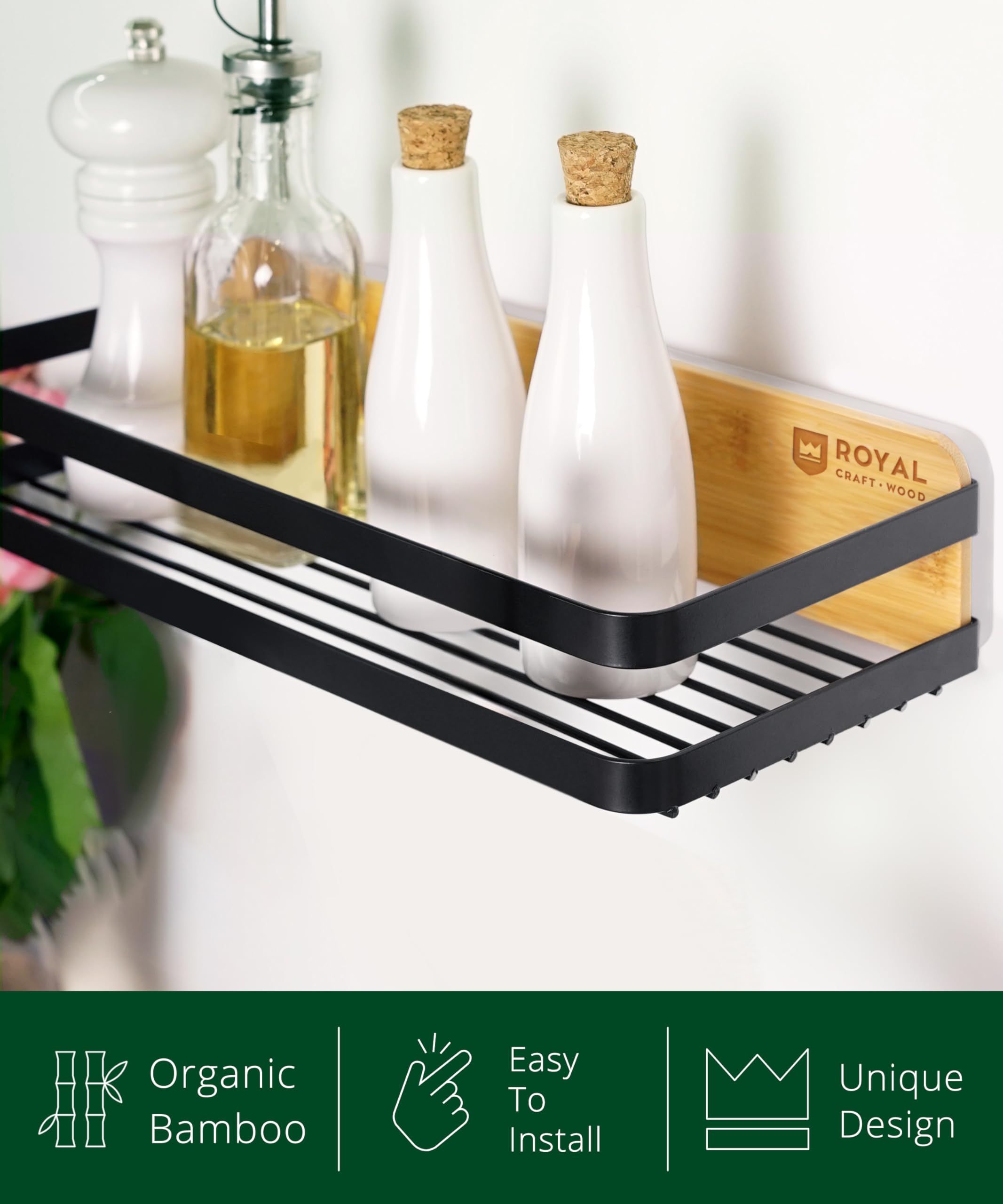 ROYAL CRAFT WOOD Bathroom Shower Caddy Organizer