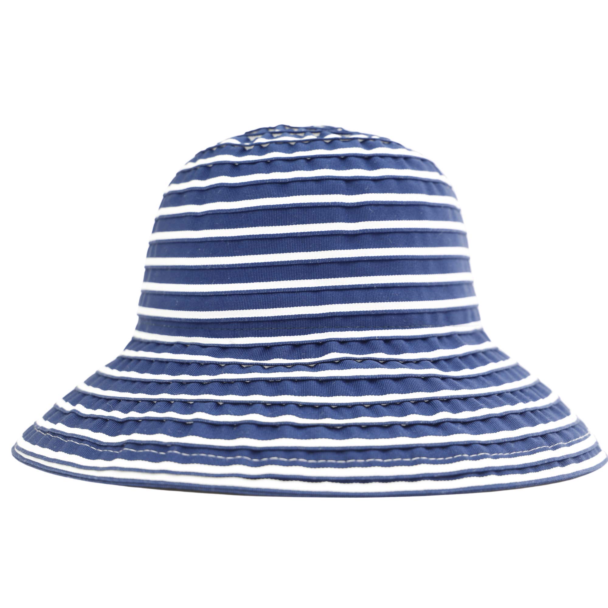 San Diego Hat Company Women's Ribbon Braid Small Brim Hat - One Size, Navy/White