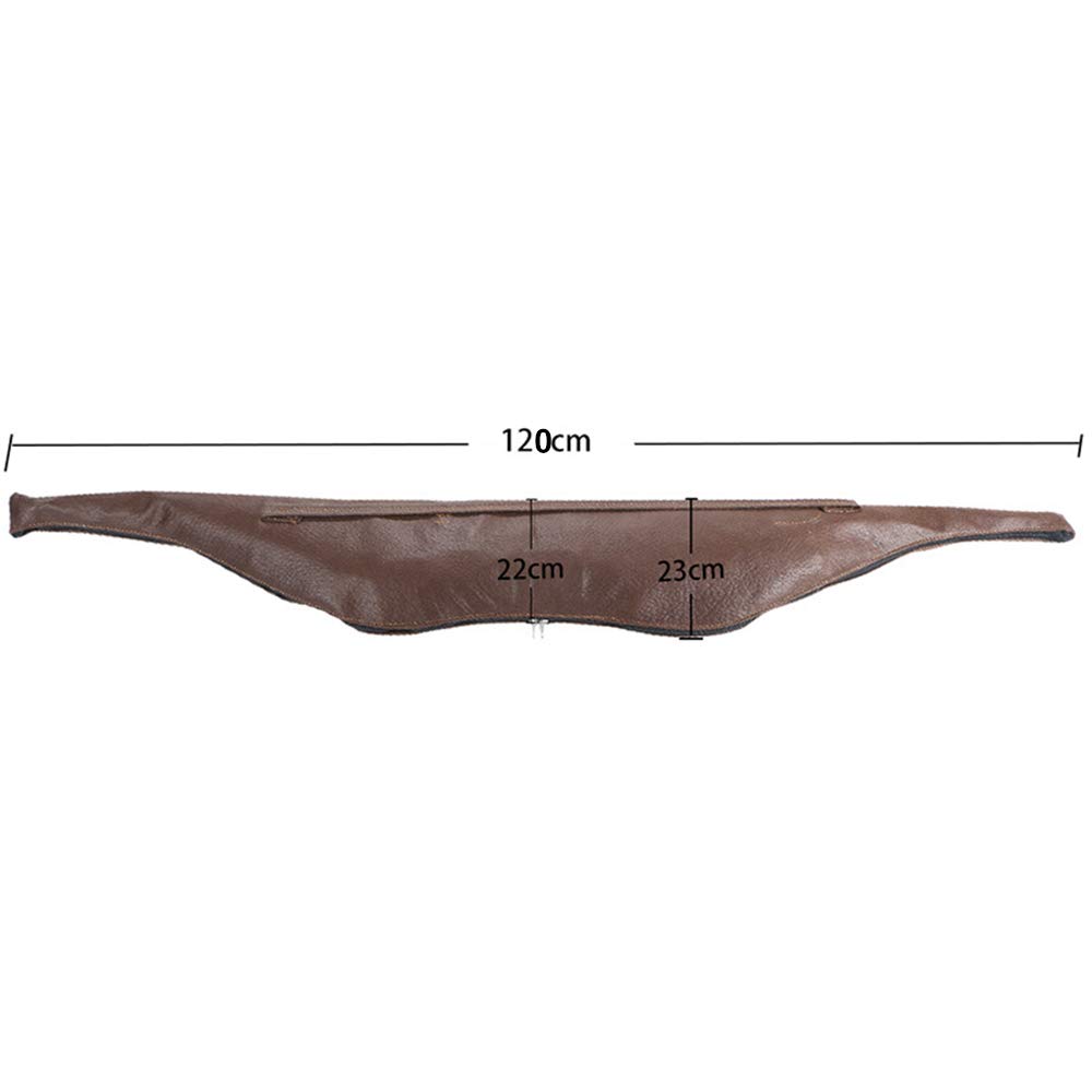 UNISTRENGH Traditonal Longbow Case Recurve Bow Bag PU Leather Brown One-piece Bow Cases (47.2inch(120cm))