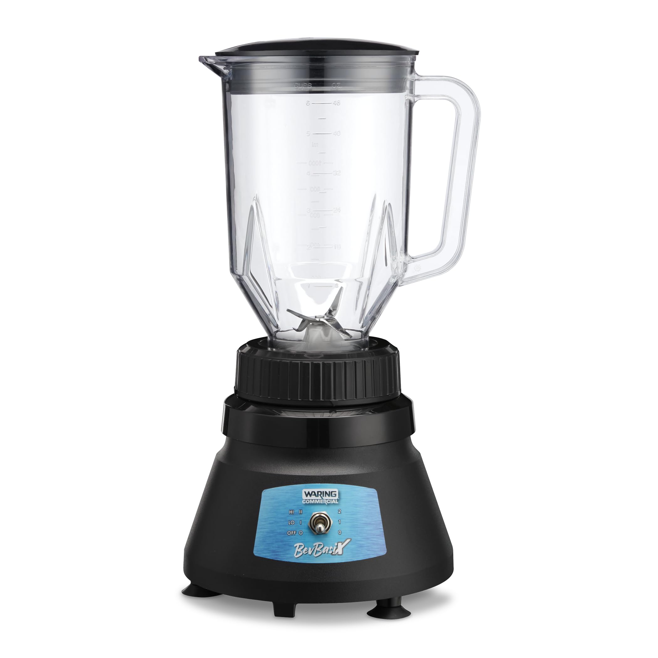 Waring Commercial Countertop Bar Blender, BevBasix⢠Light Duty 1/2 HP with 48 oz Copolyester Container, Made in the USA, Professional Foodservice Use for Frozen Cocktail Drink, Dips, Smoothies