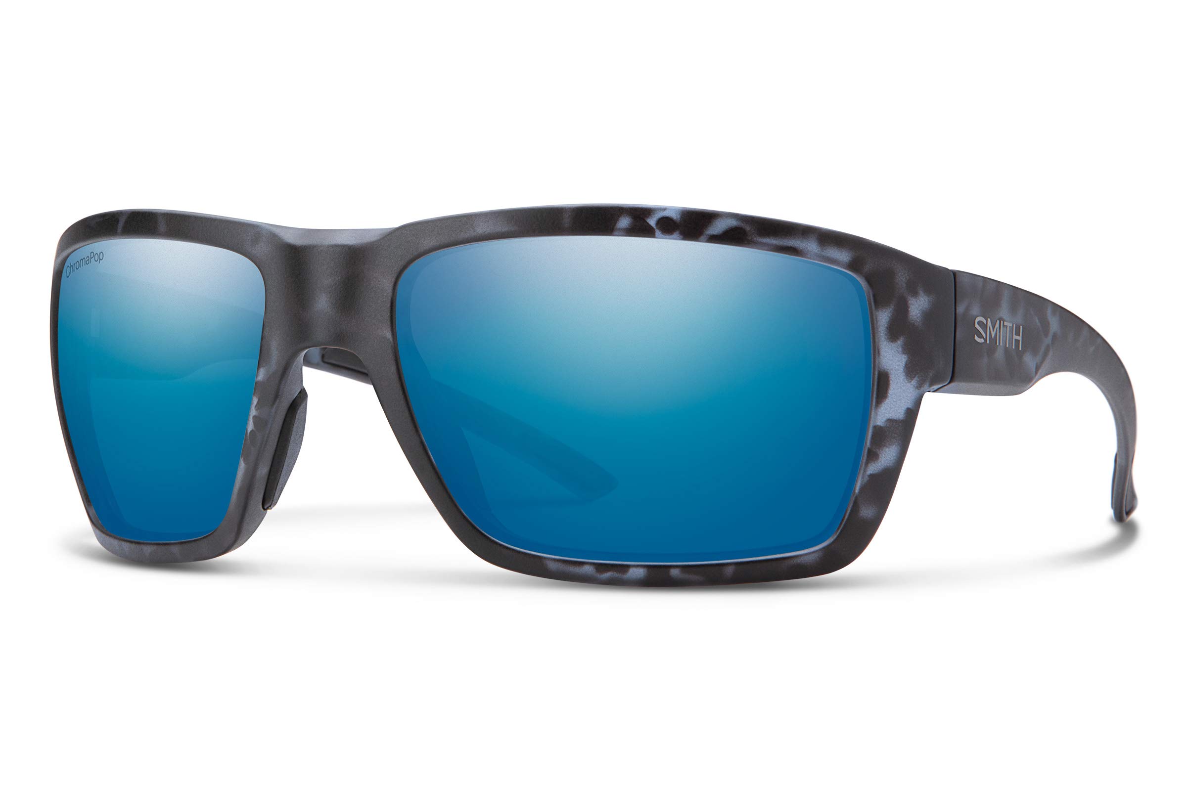 Smith Highwater Sunglasses, Matte Black Ice Tort / ChromaPop Plus Polarized Blue Mirror, Smith Optics Highwater ChromaPop Plus Polarized Sunglasses