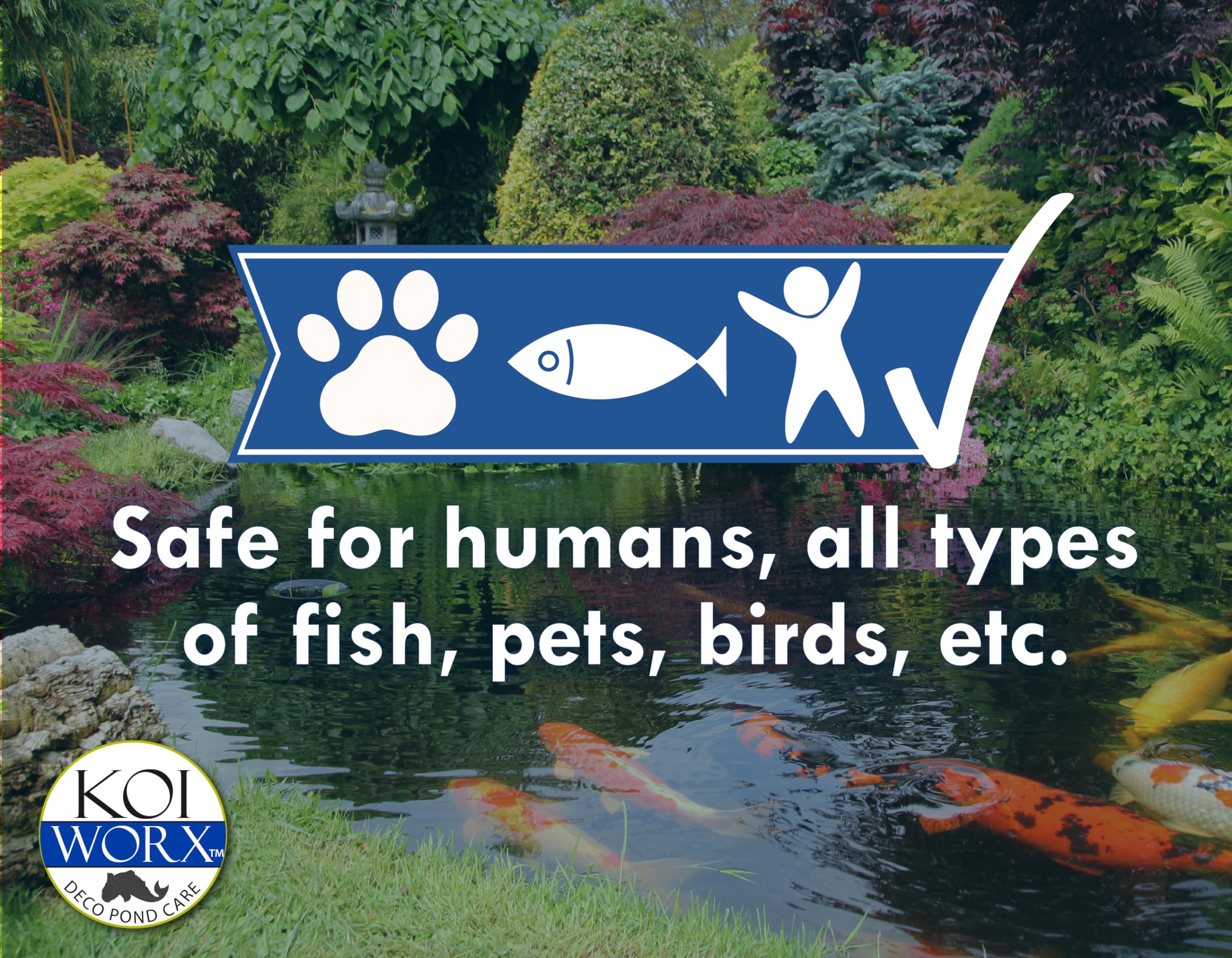 Sanco Industries KoiWorx Blue Dye - Ornamental and Decorative Pond Dye, Water Features and Fountains, Safe for Koi - 1 Quart