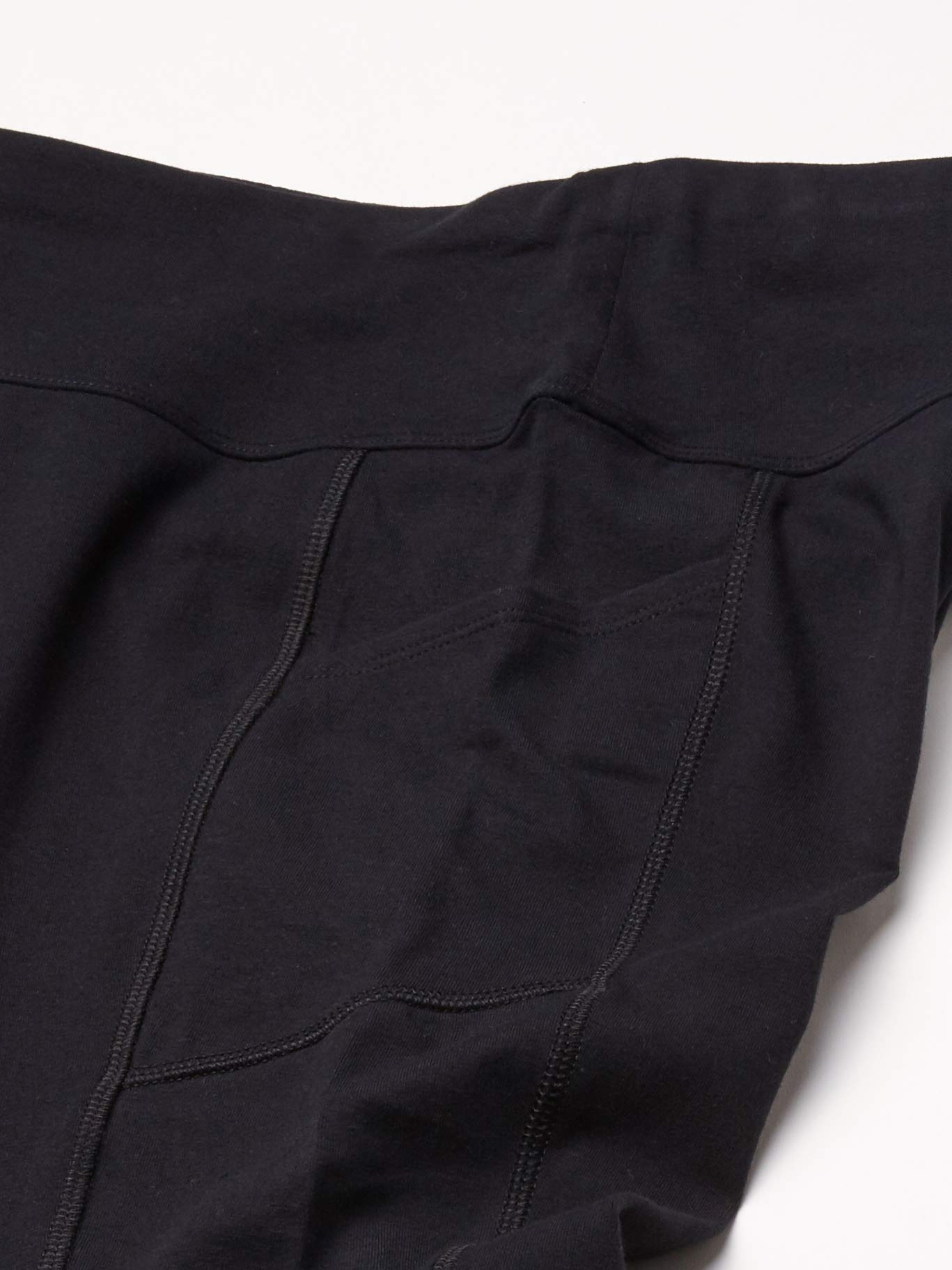 Spalding Women's Activewear Cotton Spandex 19" Inseam Capri Legging with Pocket, Black, S