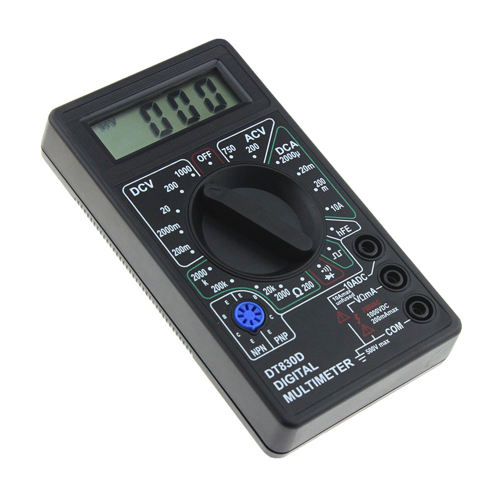 Rhfemd Mini Digital LCD Multimeter with Buzzer Voltage Ampere Meter Test Probe DC AC