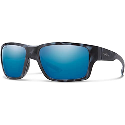 Smith Outback Sunglasses, Matte Black Ice Tort / ChromaPop Polarized Blue Mirror, Smith Optics Outback ChromaPop Polarized Sunglasses