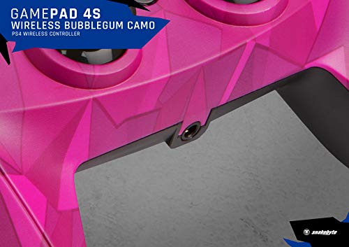 Snakebyte Wireless Gamepad Controller for PlayStation PS4 – Lag-Free – 3.5 Audio Jack – Motion Sensors – Dual Vibration – 6 Axis – Ergonomic Design – Programmable Functions - Bubbelgum Camo