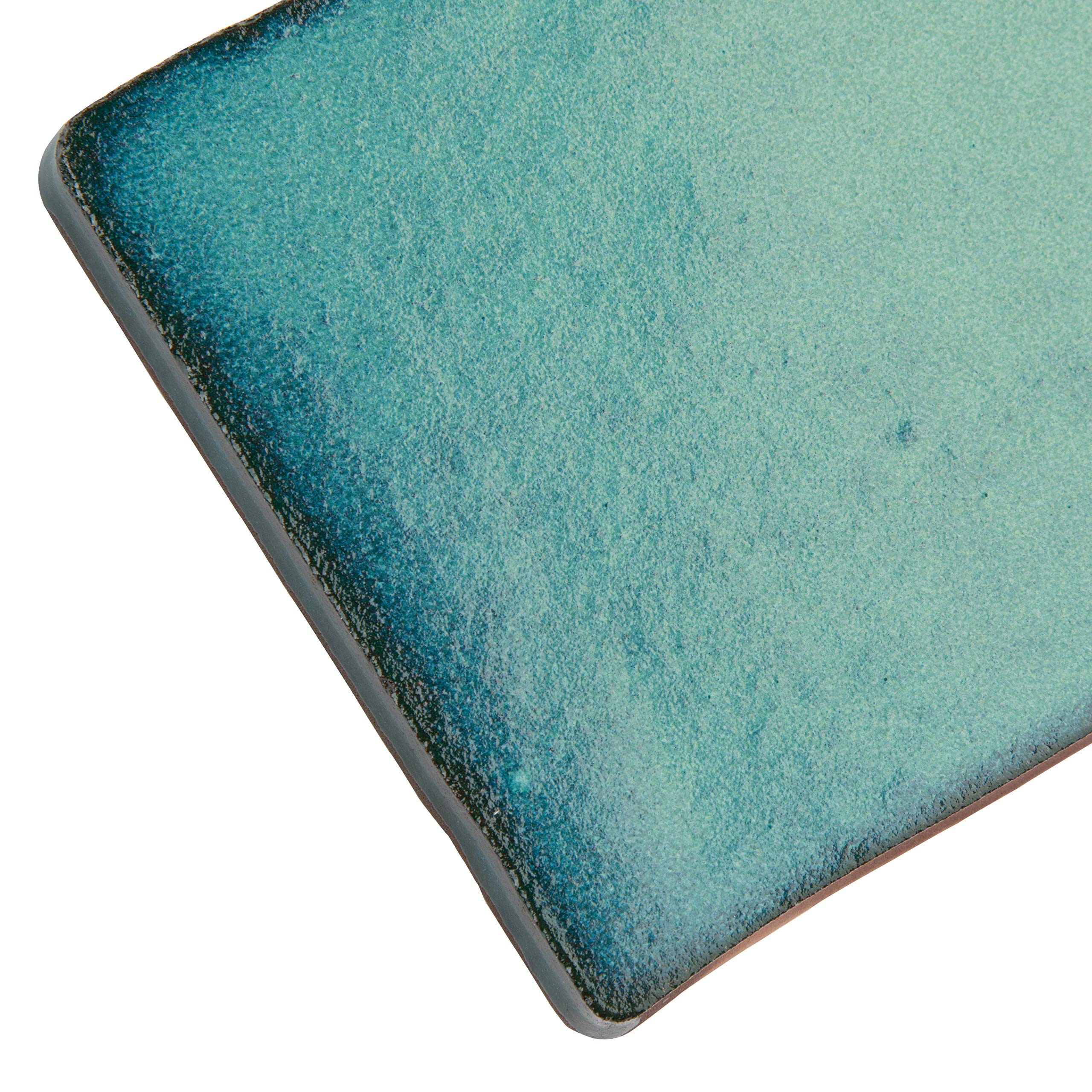 SomerTile WCVASL Antigue Special Lava Verde Ceramic Wall Tile, 3" x 6", Green/Brown