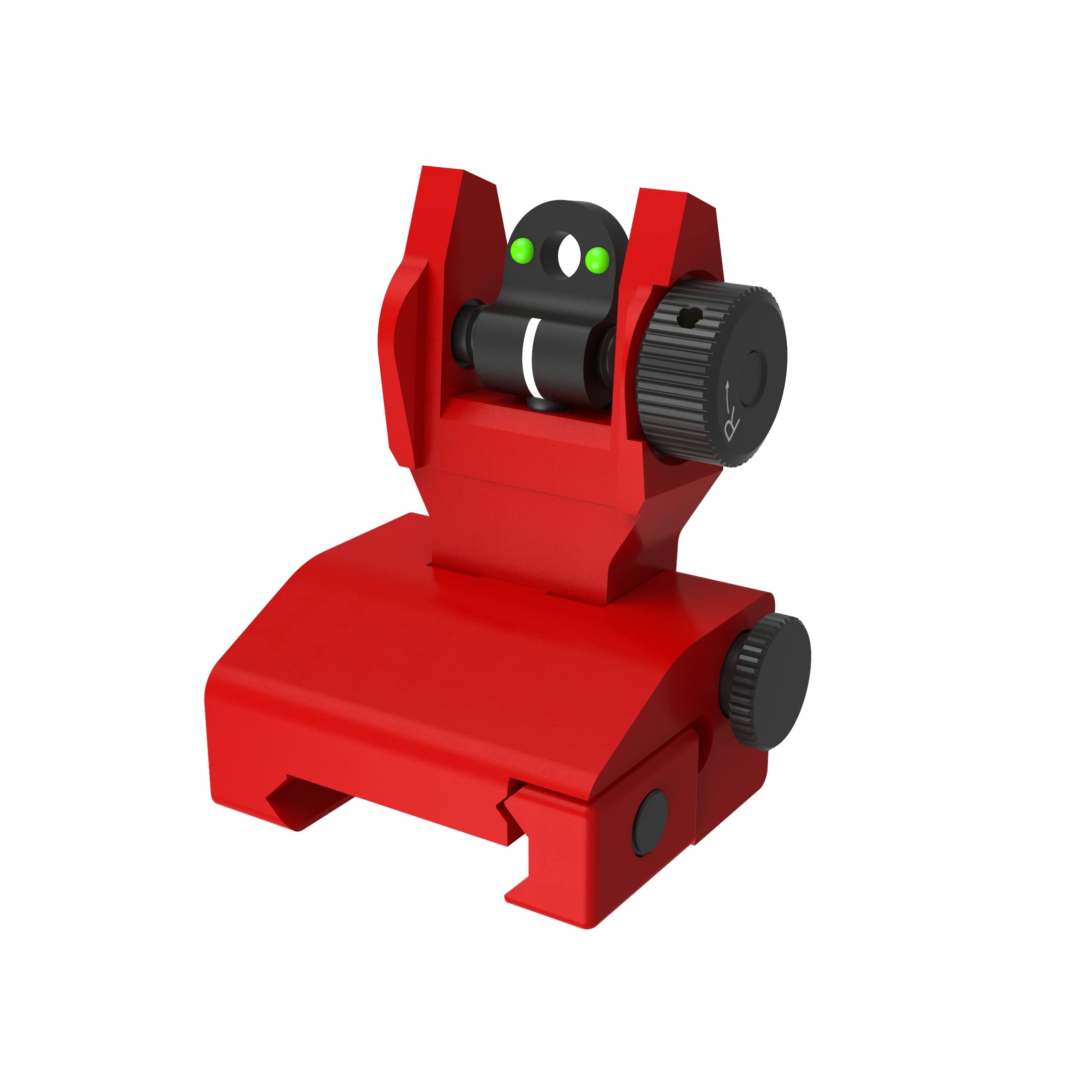 ZONGER Flip-Up Sight, Backup Iron Sight with Red and Green Dot for Picatinny Weaver Rails (Red)