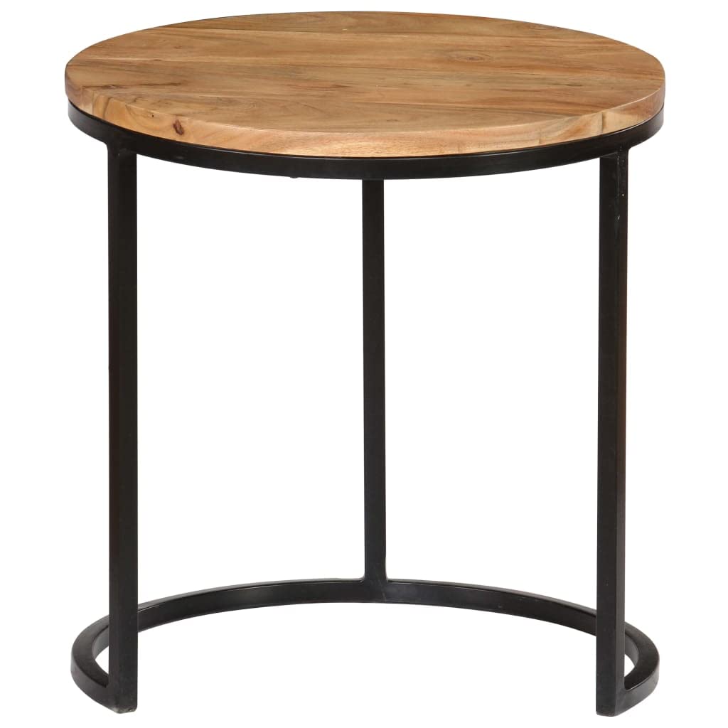 QJBSAVVA Coffee Table Set 3 Pieces Solid Acacia Wood Sheesham Finish,Entrance Table Tray Tables Center Table Low Table Suitable for Meeting Rooms, Reception Rooms, Offices