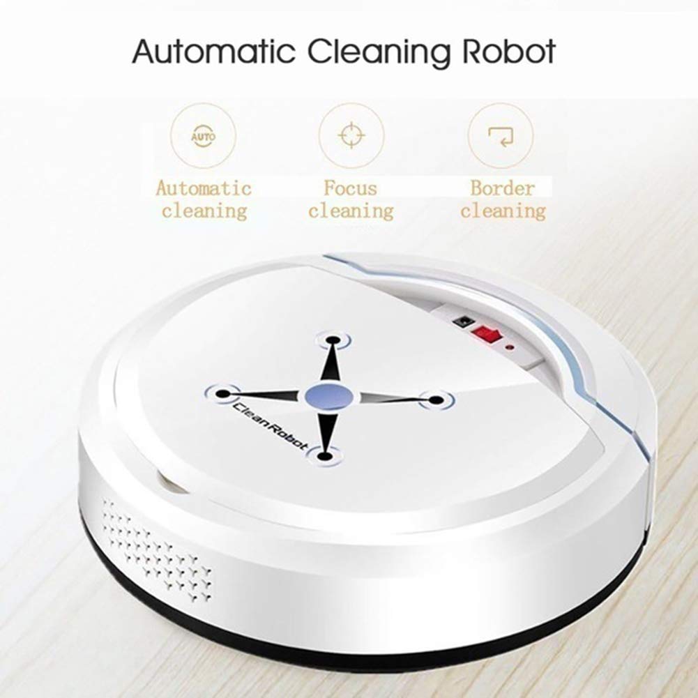 Shentesel Automatic Smart Robot Vacuum Cleaner Home Rechargeable Suction Dust Sweeper - Black