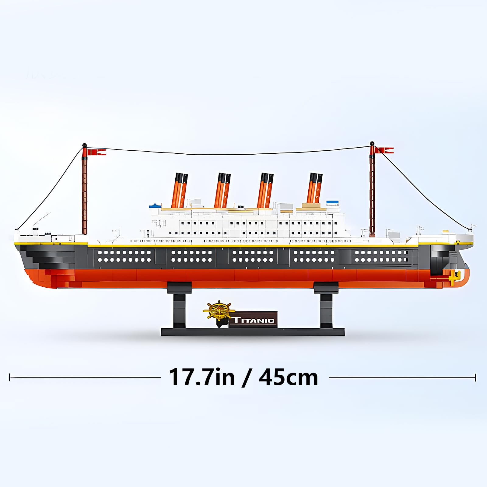 RSDHFLY Titanic Model Building Blocks Set,1288 Pieces Titanic Cruise Ship Model Building Set Toys,a DIY Bricks for Adults and Toys Gifts for Kids