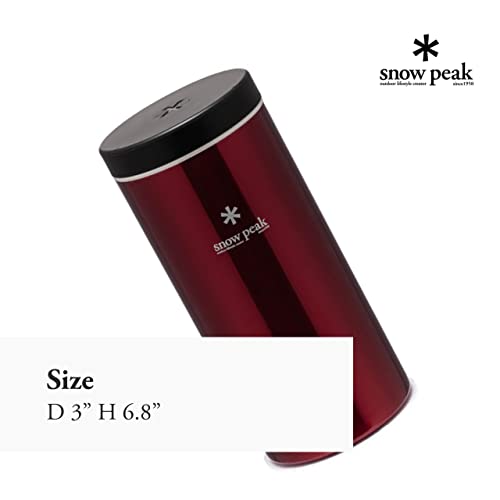 Snow Peak’s Titanium Kanpai Bottle, TW-070R-WR, Premium Titanium, Made in Japan, Ultralight for Camping, Backpacking & Everyday Use, Lifetime Product Guarantee