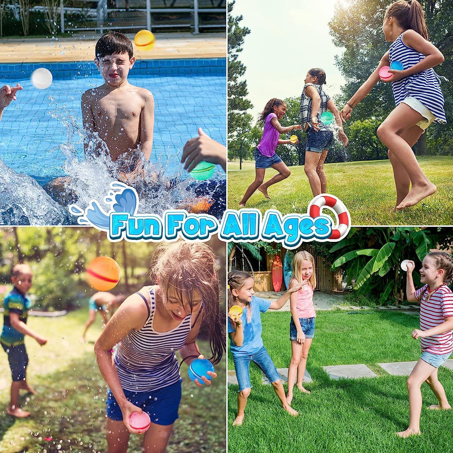 Reusable magnetic water balloons