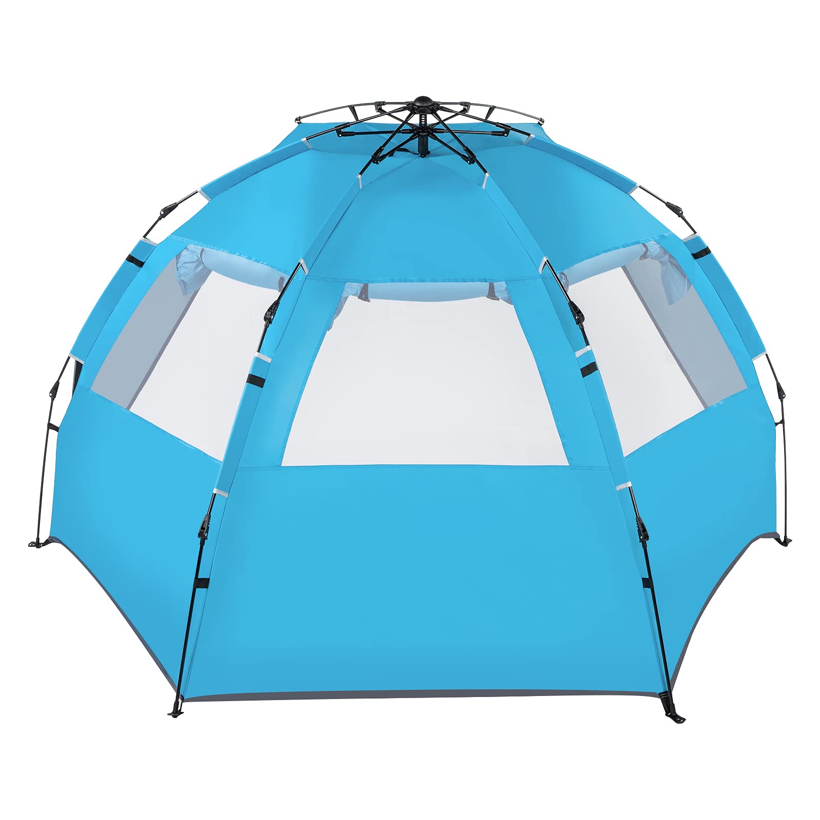 VINGLI Easy Pop Up Beach Tent, 99" L Large Sun Shade Shelter for 4-5 Person with Bag, UPF 50+ Sun Shelter Canopy