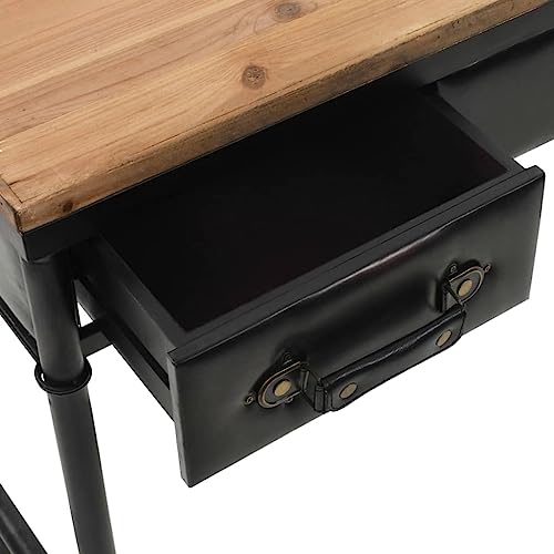 QJBSAVVA Console Table with Castors 39.4"x13"x31.5" Solid Wood Fir,Large Space Dresser Entry Tables Narrow end Table Couch Table Suitable for Home, Office, Bedroom, Meeting Room