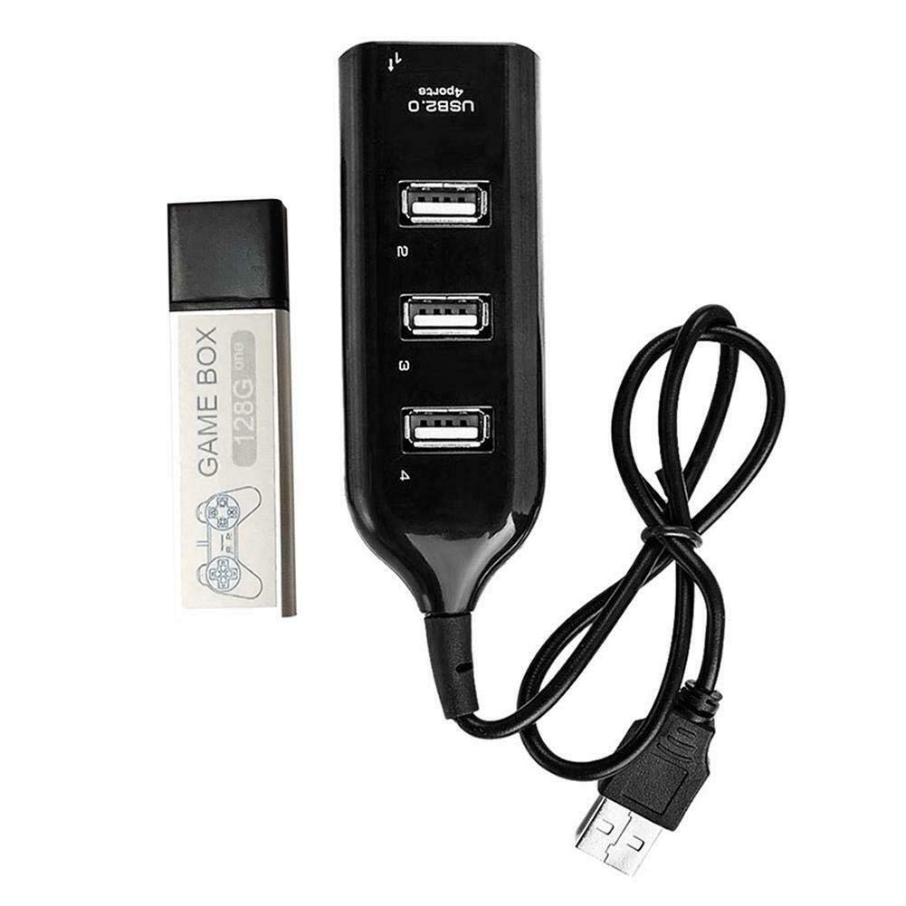 TIAS Game Enhancer, Open Source Simulator, Game Expansion Stick Hub Plug Games with Built-In 7000 Games 128GB and 4 Port, For PS1 MINI Pack
