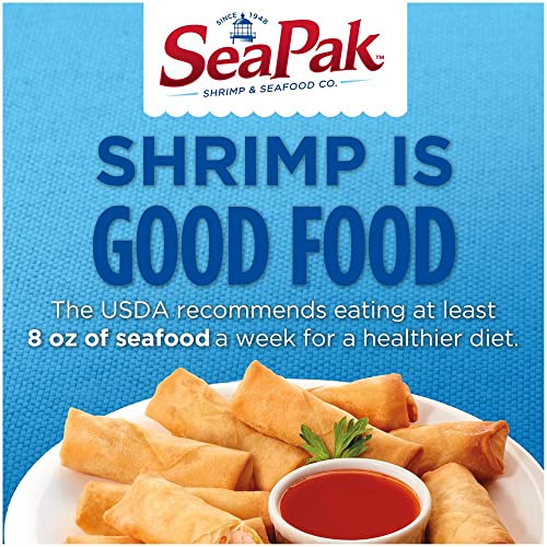 SeaPak Shrimp Spring Rolls, Whole Shrimp & Crisp Vegetables Rolled in Crunchy Wrappers with Sweet Thai Chili Dipping Sauce, 20 oz