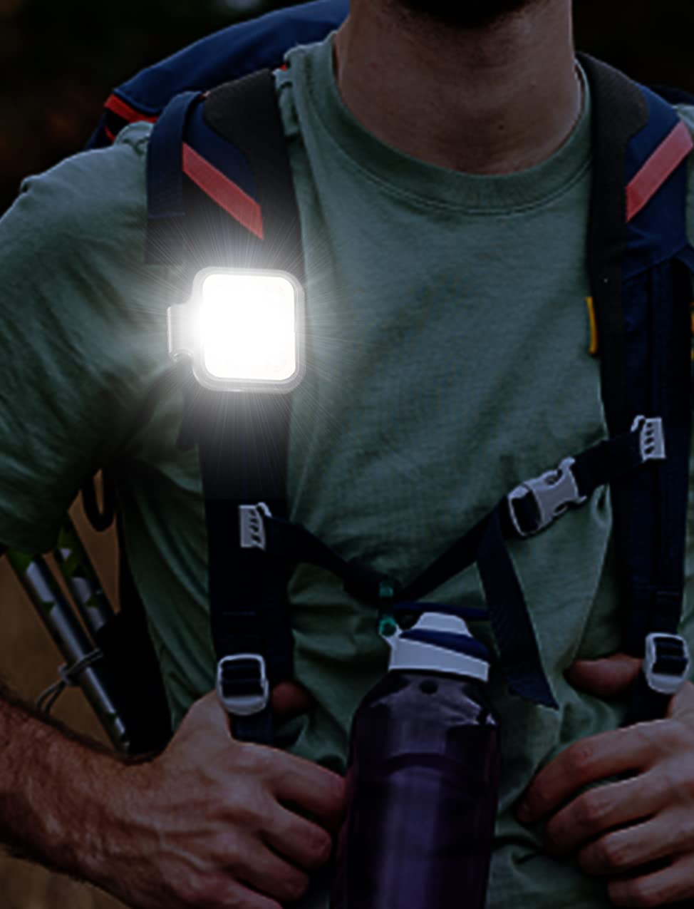 unibrite Running Light,2Pack LED Safety Light for Runners, 4 Light Modes Clip On Running Lights with Rechargeable Battery for Running, Hiking, Jogging, Outdoor Adventure