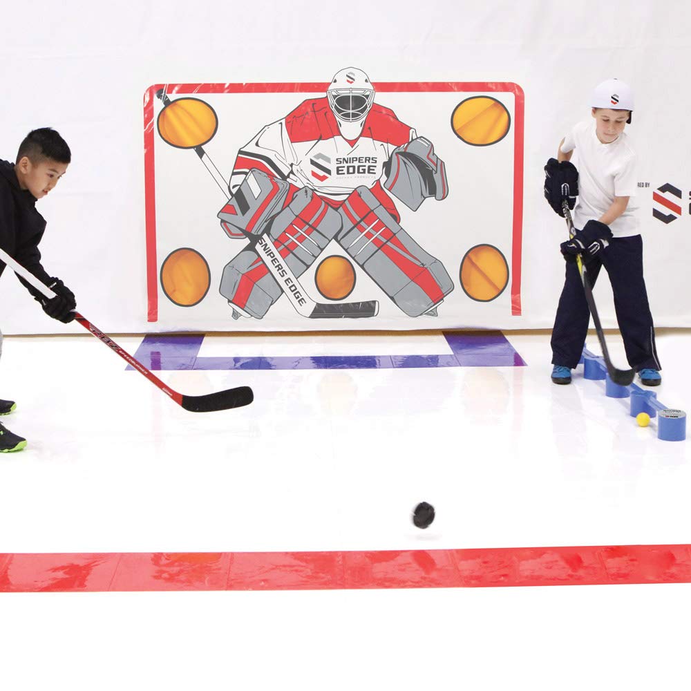 Snipers Edge Hockey - Dryland Slick Tiles - 20 White 12" by 12" Squares - Simulates Real Ice, Easy to Assemble, Premium Grade UV Coating for Protection