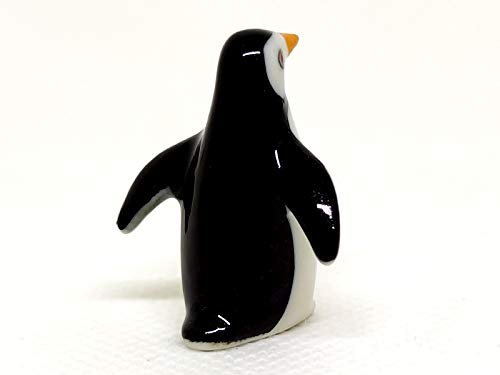 SSJSHOP Penguin Tiny Dollhouse Figurines Ceramic Hand Painted Animals Collectible Small Gift Home Garden Decor (V1)