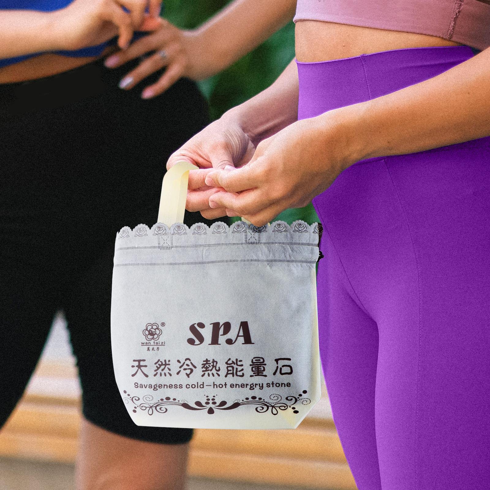 Prettyia Electric Hot Stone Heater, SPA Massage Hot Stone Warmer Heating Bag for Body Relax, Holds 16 Pcs Rock Stone