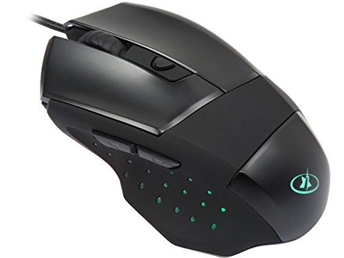 Rosewill LED Lighting Wired USB Gaming Mouse, Gaming Mice for Computer/PC/Laptop/Mac Book with 4000 DPI Optical Gaming Sensor and Ergonomic Design with 6 Buttons for Big Hand User(ION D10)