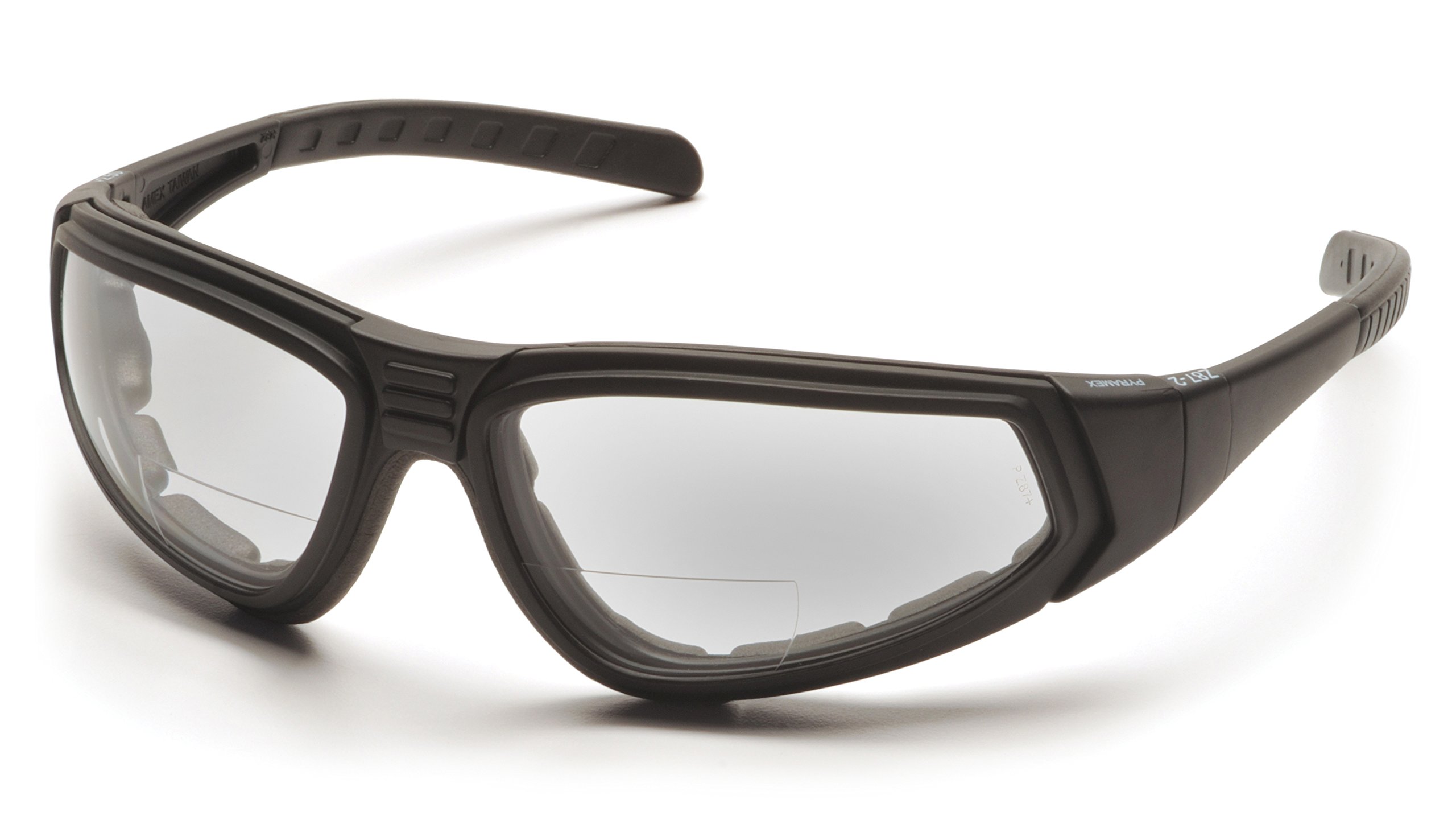 Pyramex XSG Reader Safety Glasses, Black Frame/Clear Anti-Fog + 2.0 Lens