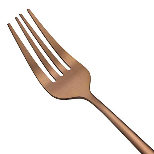 Uniturcky 30 Pieces Titanium Rose Plated 304 Stainless Steel Flatware Sets, Satin Finish Silverware Set Include Dinner Knife Fork Spoon, Cutlery Set,Matte Polished Utensils Service for 6