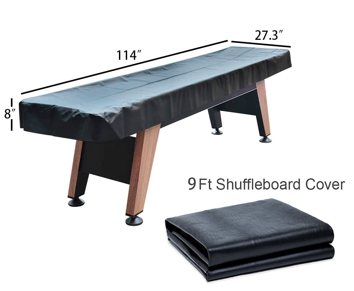 Waterproof Shuffleboard Table Cover for Shuffleboard Table 9ft Heavy Duty Leatherette Furniture Cover