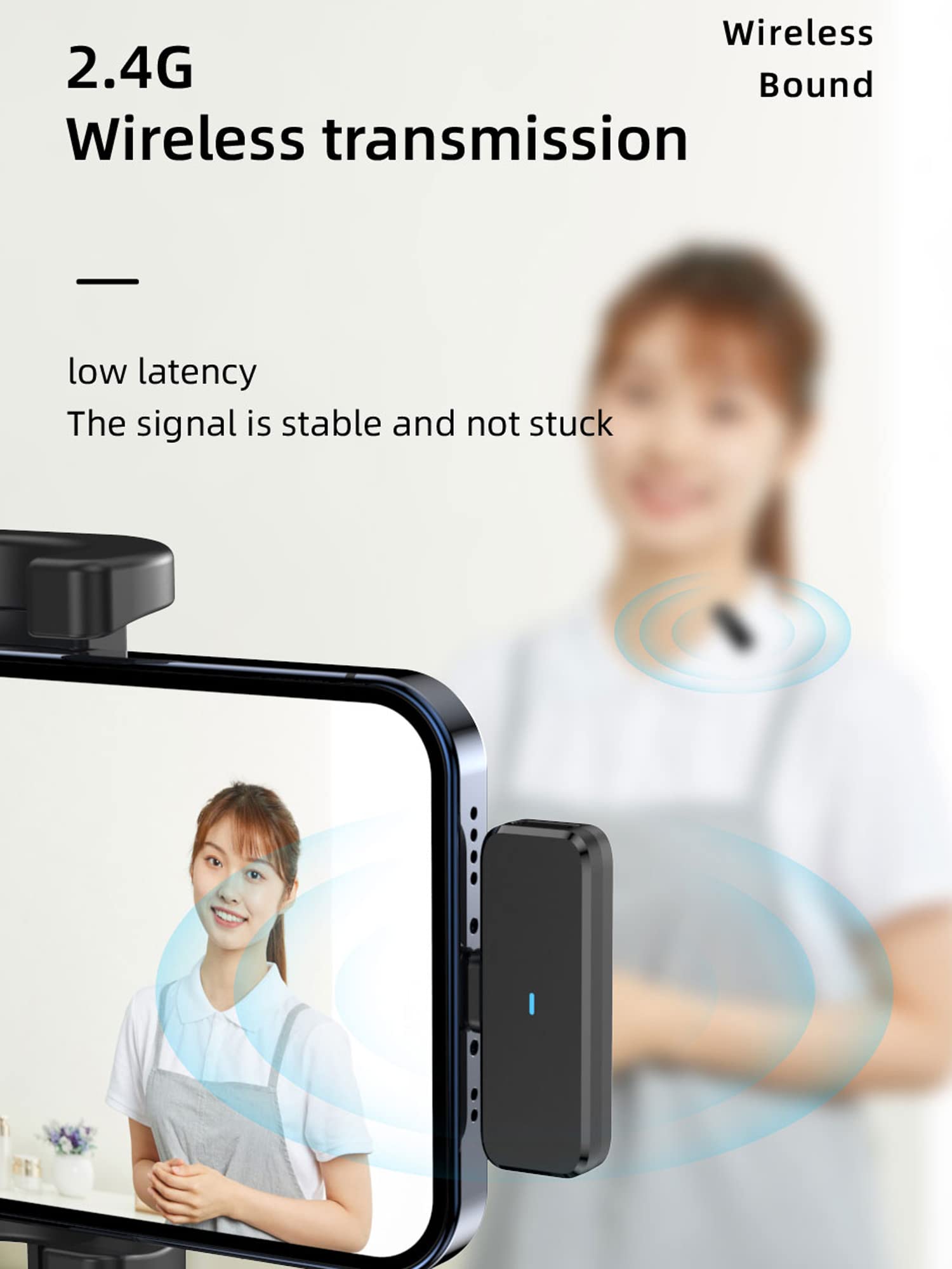 O-Mei Stars Wireless Lavalier Microphone for Android Phone, Camera, Laptop, MacBook,Microphone Wireless, Lavalier Microphone,Mini Microphone, Lapel Microphone, Tiny Microphone (3.5mm)