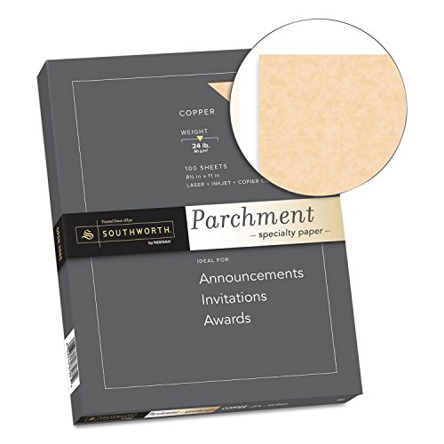 Southworth P894CK336 Parchment Specialty Paper, Copper, 24lb, 8 1/2 x 11, 100 Sheets