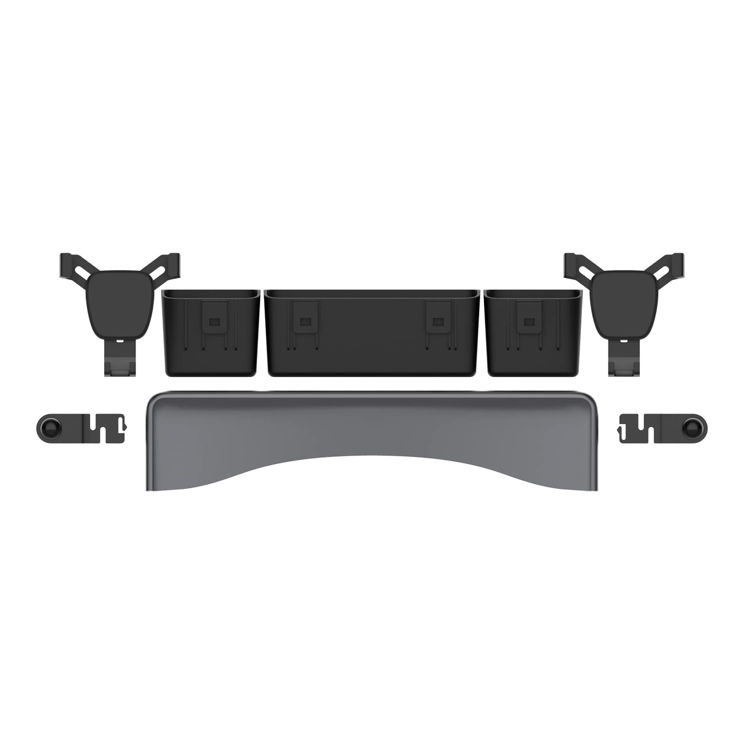Trend Geo Dual Car Phone Mount with Charger Support Plus Accessories Storage for Tesla Model 3 and Model Y