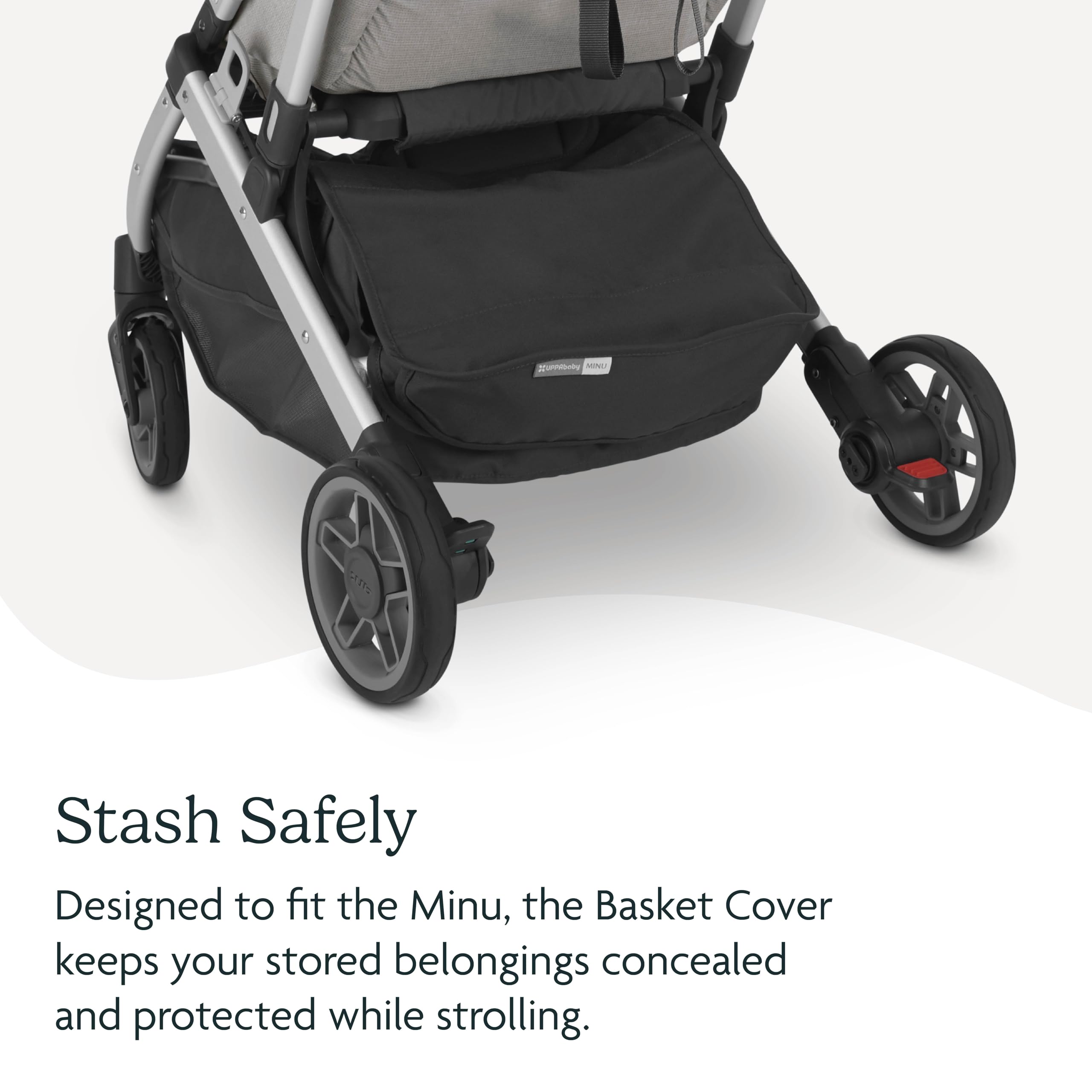 UPPAbaby Basket Cover for Minu and Minu V2 Strollers/Protects and Conceals Belongings/Easy Attachment and Access/Water-Resistant Material