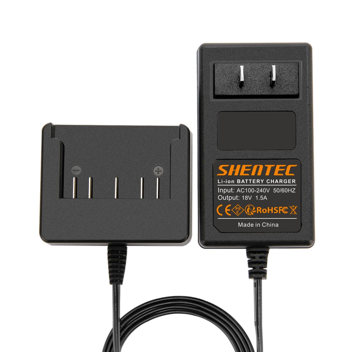 Shentec 18V Li-ion Slide-in Style Battery Charger Compatible with Bosch 18V BAT609 BAT609G BAT618 BAT618G BAT619 BAT619G BAT610G 2607336169 2607336170 2607336236 2607336091 2607336092