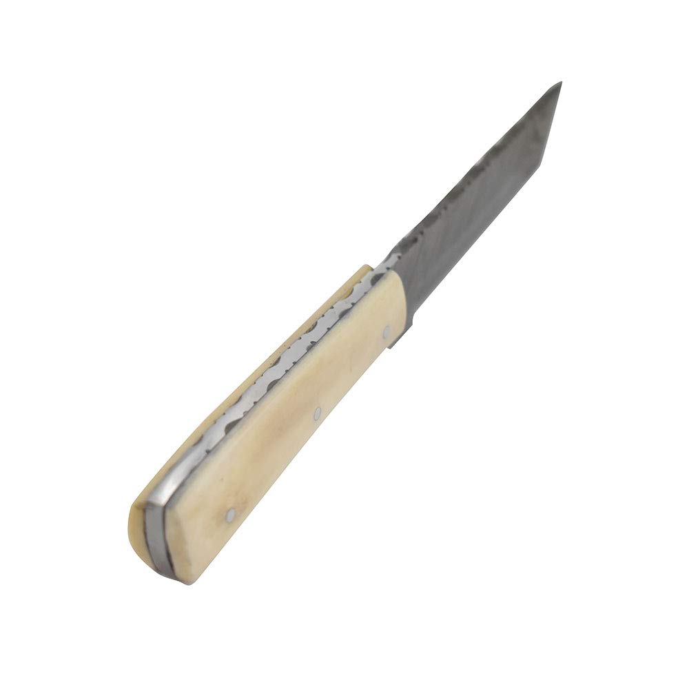 Wild Turkey Handmade Damascus Collection Fixed Blade Hunting Knife w/Leather Sheath (1833B)