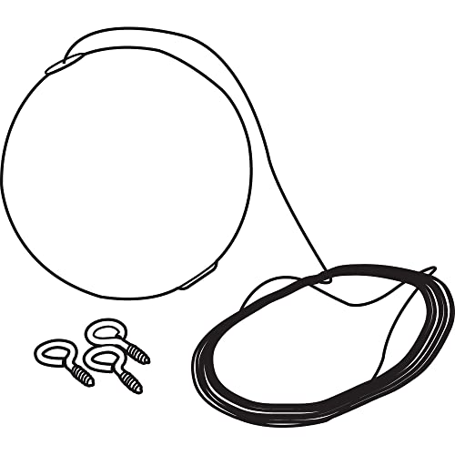 Prime-Line GD 52286 Stop-Right Garage Stop Ball with Retracting Cord – Contact Windshield for Safe Garage Parking, Can be Connected to Garage Door so Ball Retracts (1 Kit) Yellow