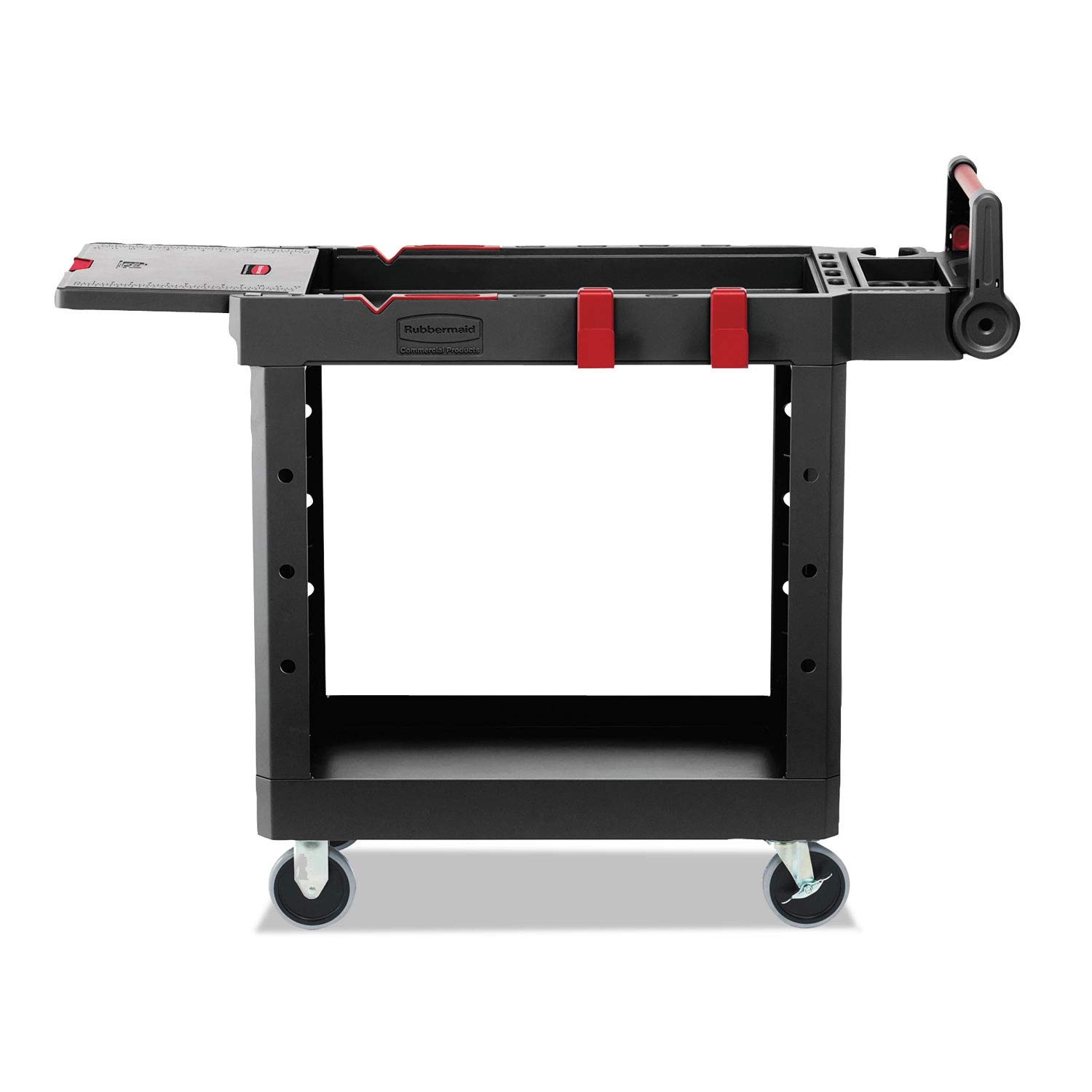 Rubbermaid Commercial Products Heavy Duty Adaptable Utility Cart, Black, Small, 46H x 36W, Service Cart