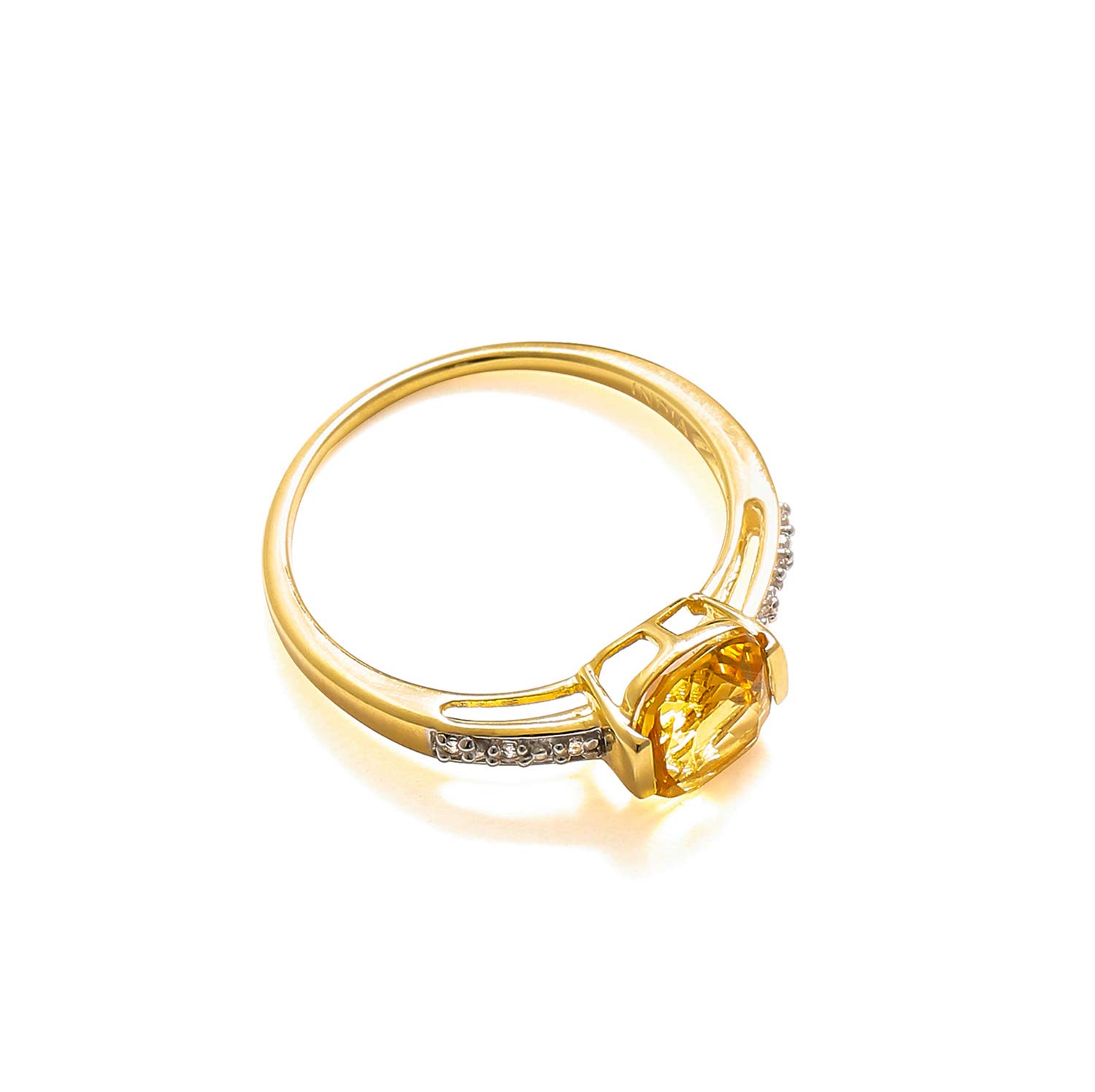 YoTreasure 1.82 Ct. Rhodolite Garnet Promise Ring 10kt Yellow Gold Gemstone Jewelry
