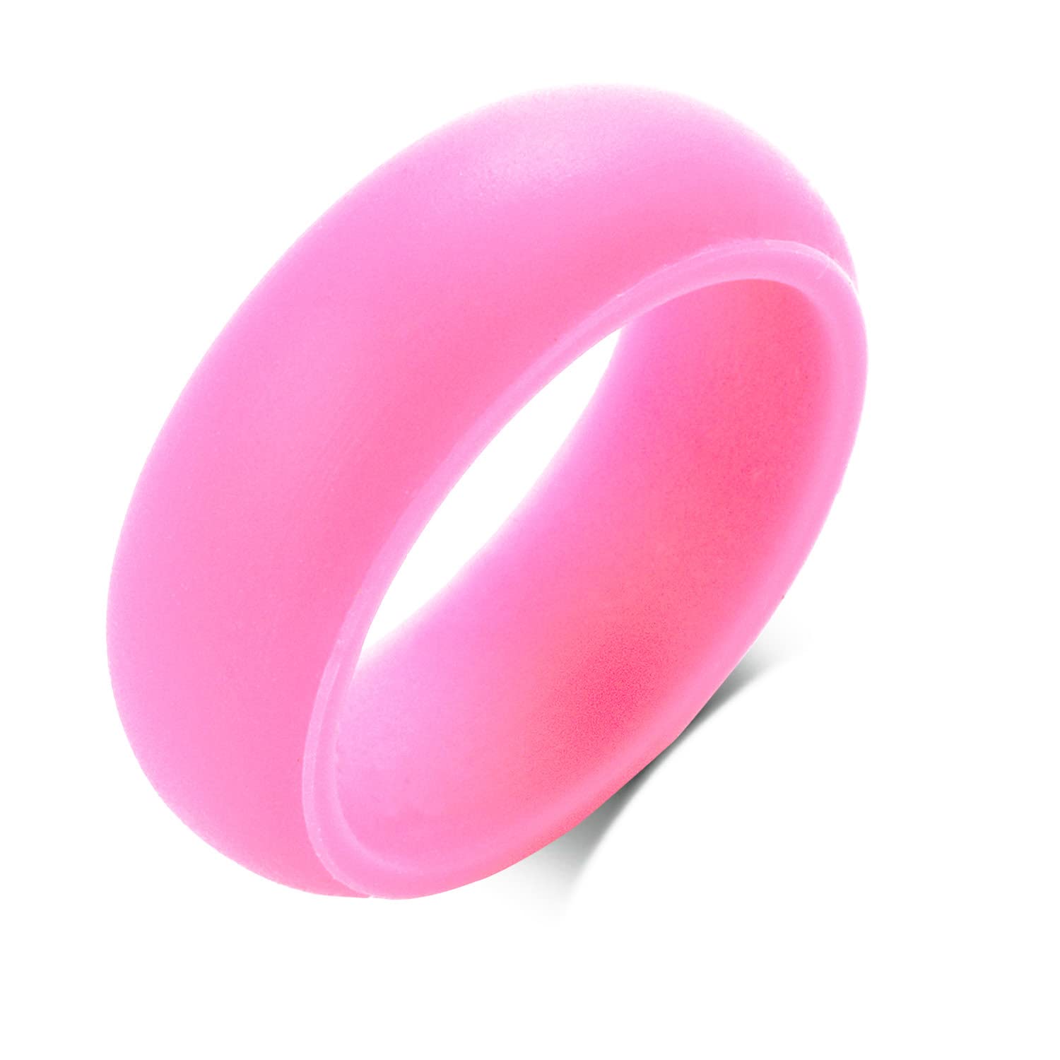 YUNGELX Custom Inside Her King & His Queen Silicone Couple Matching Ring Set for Him Her 8MM Black Breathable Silicone Rubber Dome Rings Comfort Fit Wedding Band for Girlfriend Boyfriend